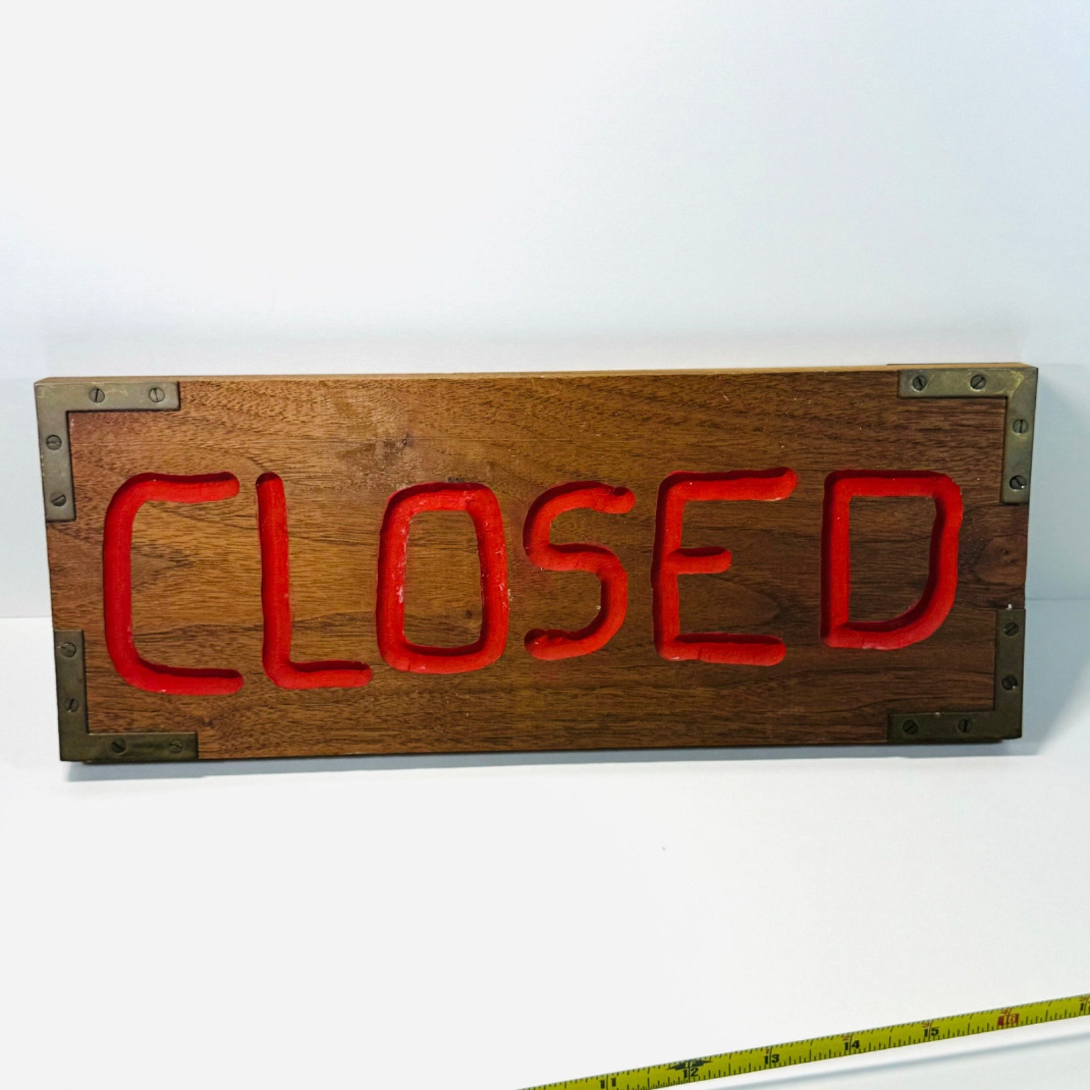 Vintage Wood OPENED/CLOSED Sign Excellent - Etsy