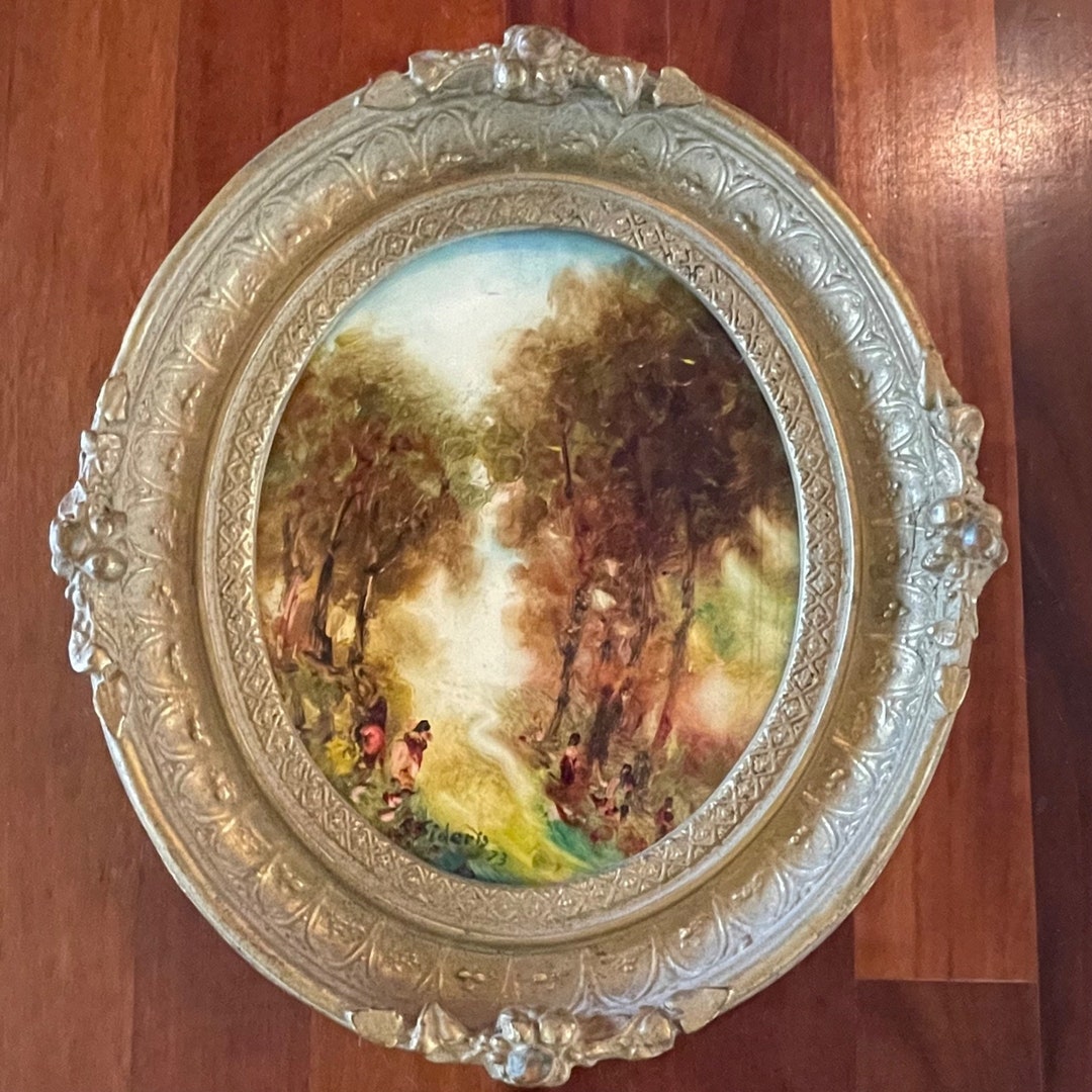 Vintage Signed Stefanos Sideris Painting Oil on Board Original Frame - Etsy