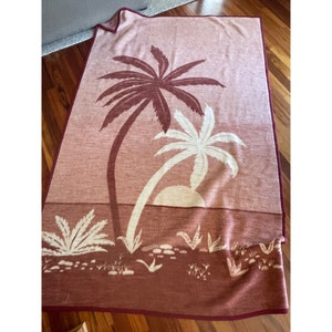 Vintage Eskimo of Switzerland Blanket Palm Trees 92x60 - Etsy