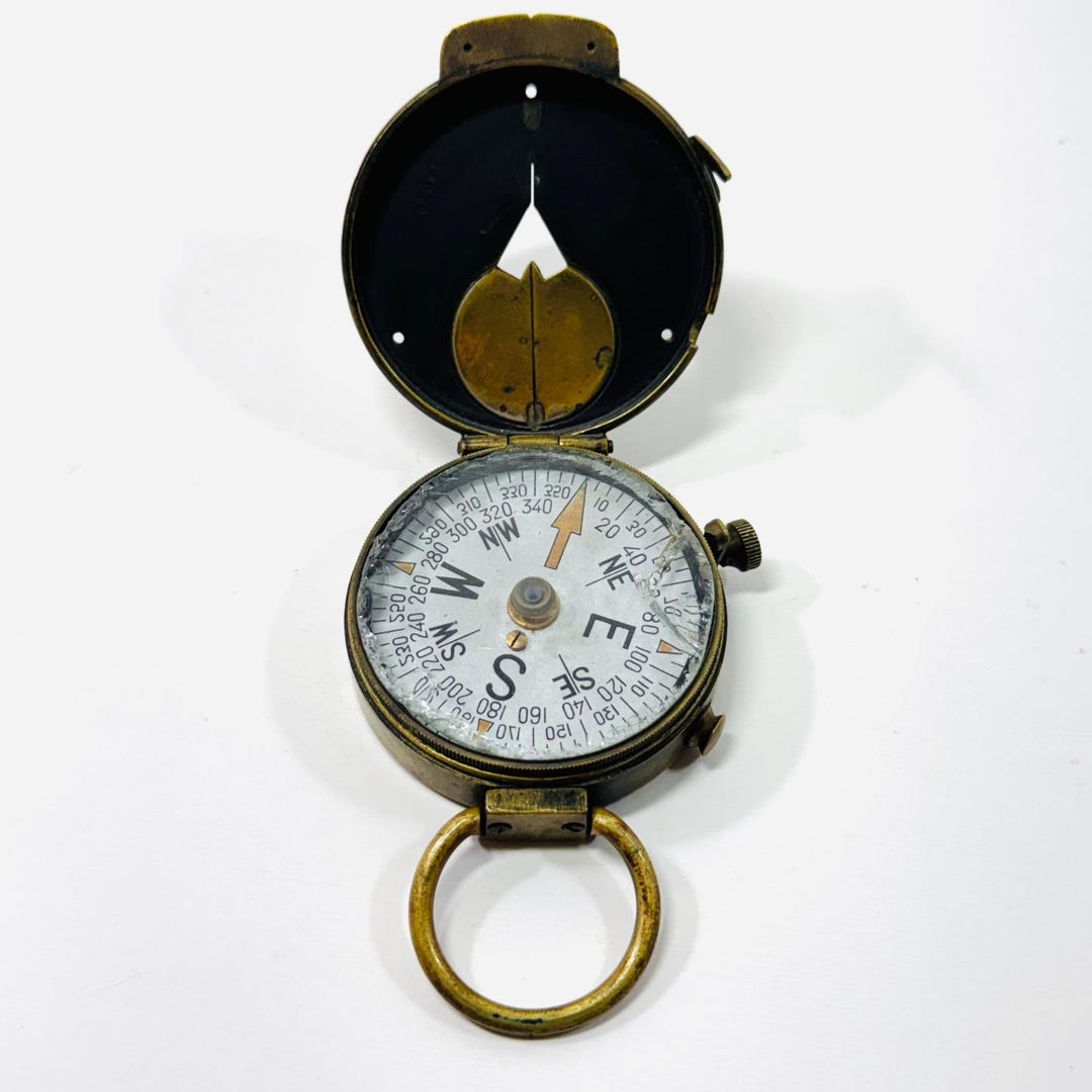 Antique Original WWI US Engineer Corps Brass Compass Cruchon & Emons ...