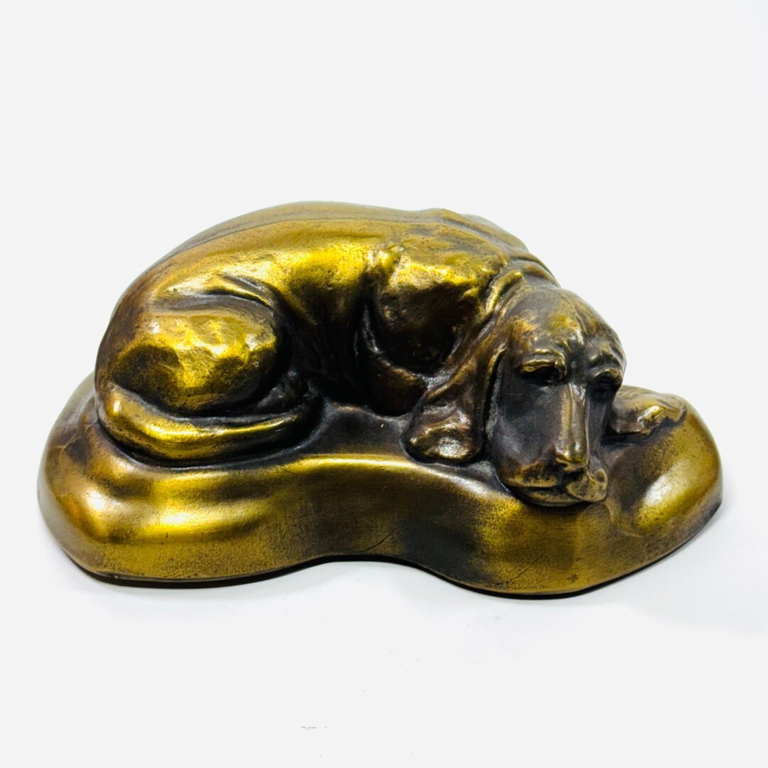 Vintage Brass? Basset Hound Dog Bank Banthrico Chicago - Etsy