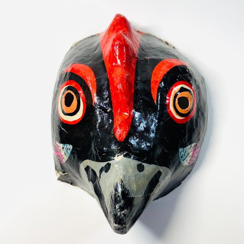 Vintage/antique India Paper Mache Papier-mâché Mask (d) AMAZING - Etsy
