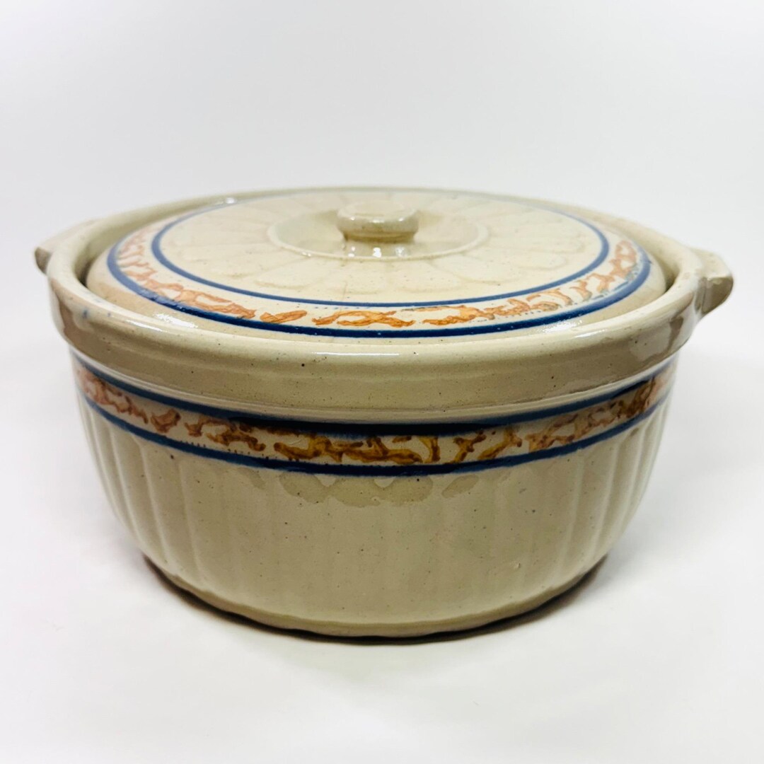 Red Wing Grey Line Sponge Band Casserole With Lid 7.5" - Etsy