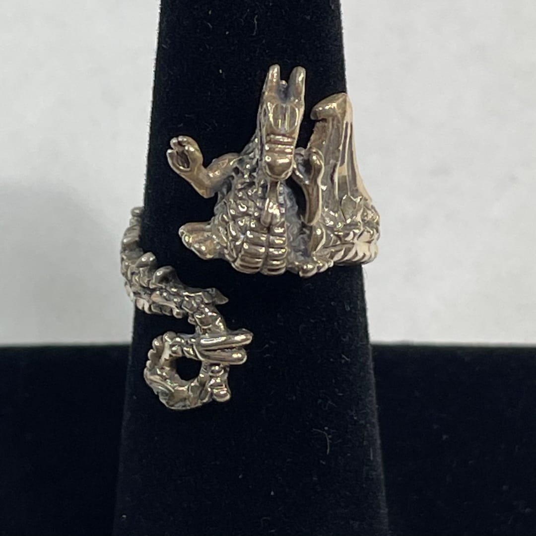Vintage Sterling Silver Dragon Ring Size 5 - Etsy