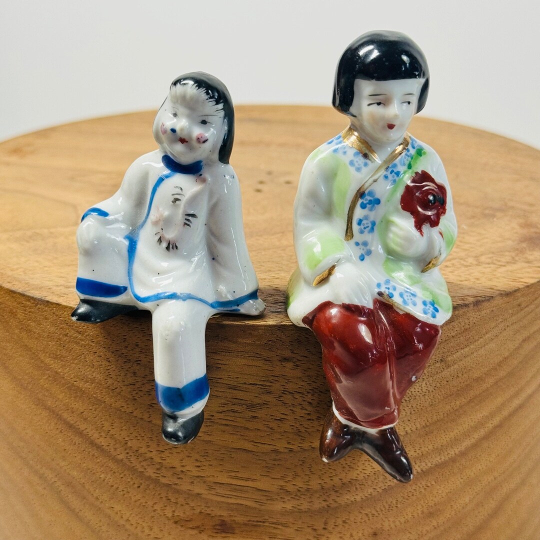 Vintage Occupied Japan Japanese Women Shelf Sitter Porcelain Figurines ...