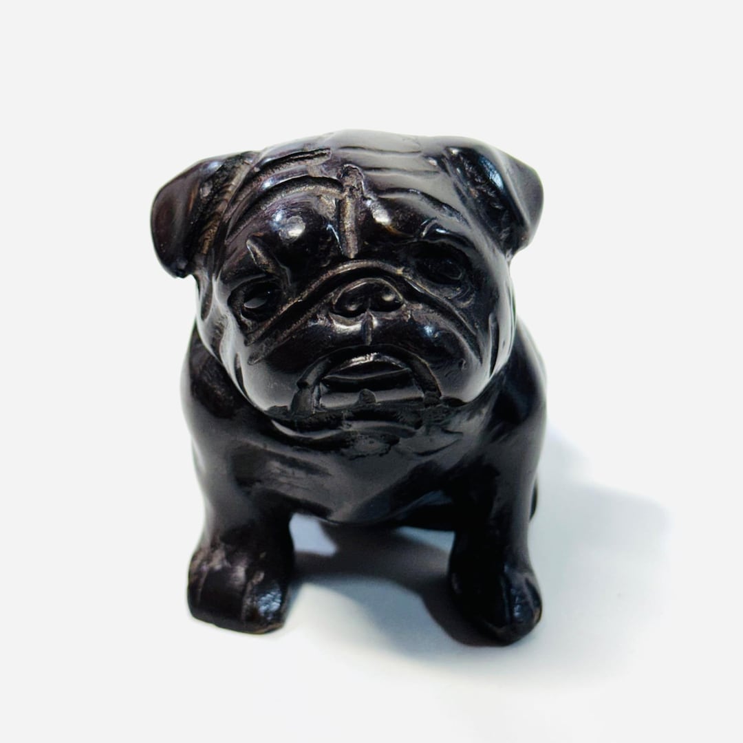 Vintage Bronze Sitting Bulldog Statue Paperweight - Etsy