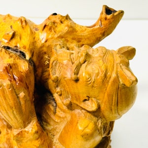 Vintage Asian Burl Root Wood Carving Man Elephant Hands Feet Amazing ...