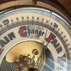 Vintage Barometer Wood Framed Hanging Key Hook - Etsy