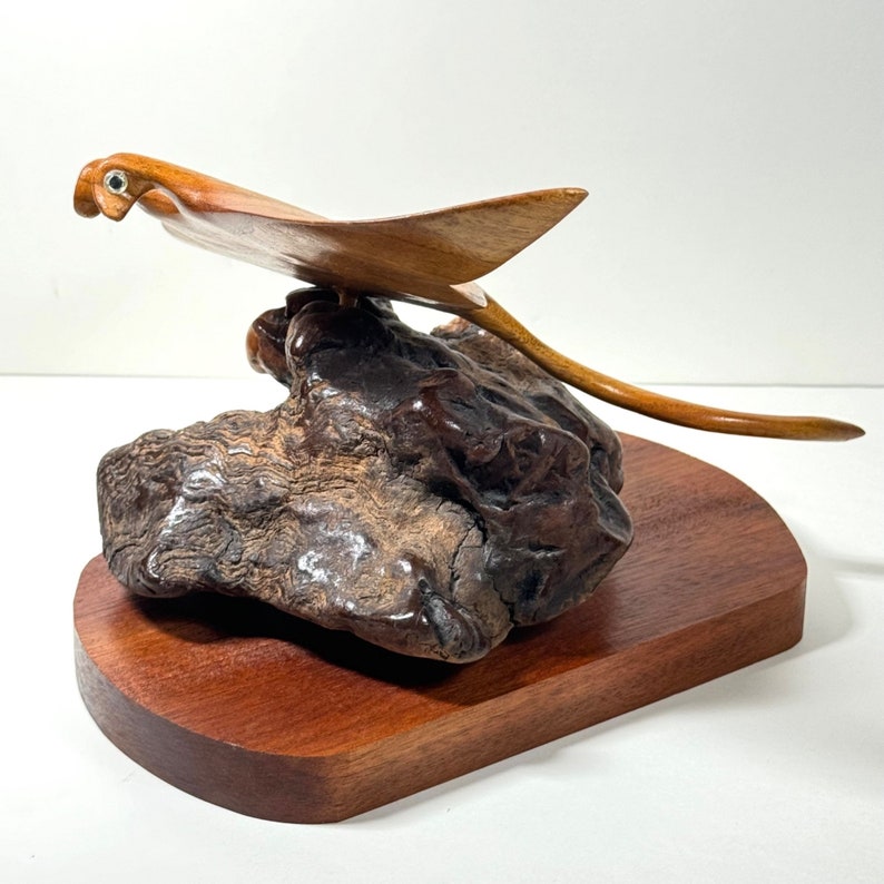Vintage Hand-carved Manta Ray Wood Sculpture on Base - Etsy