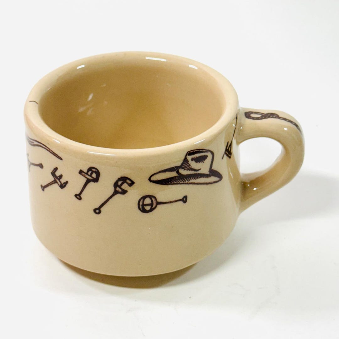Vintage Western Traveler Branding Iron Restaurant Ware Mug Cup - Etsy