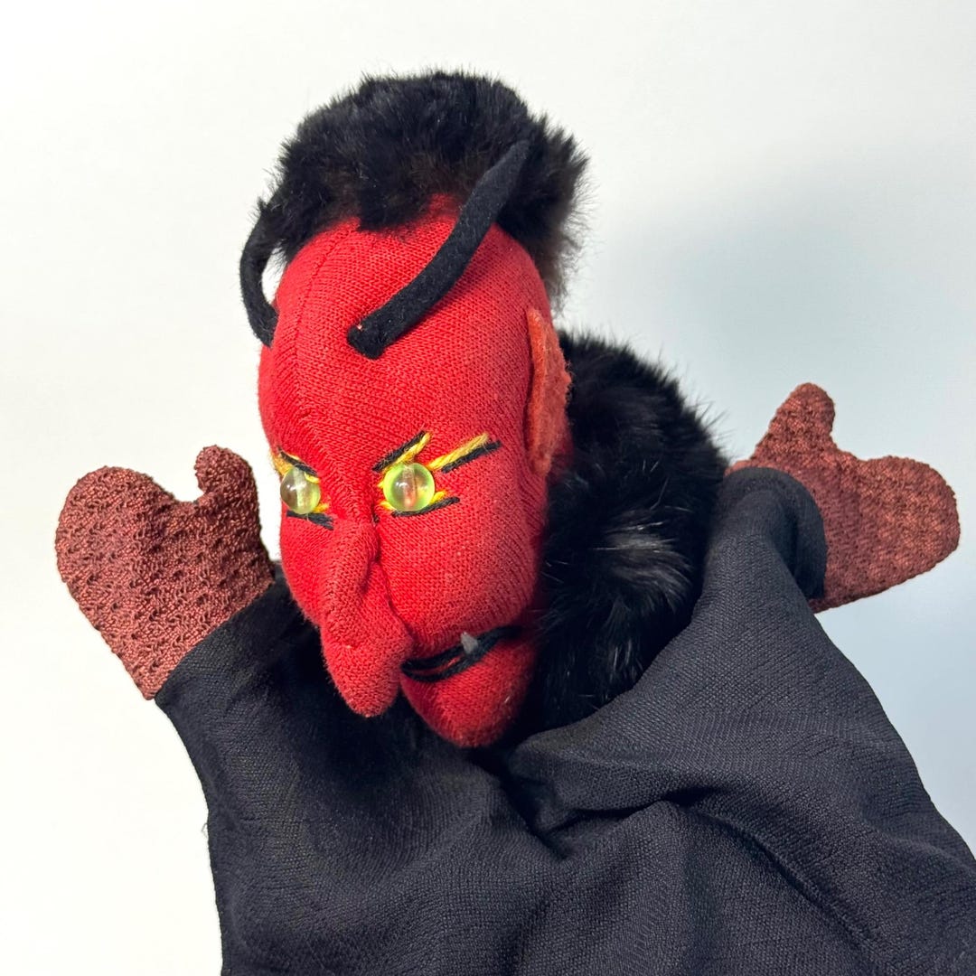 Vintage Hand Puppet Devil Satan Handmade - Etsy