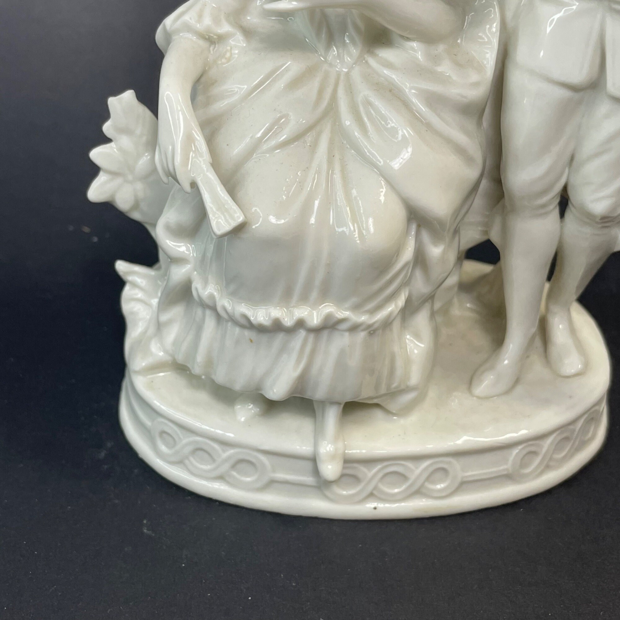 Antique Capodimonte Crown Over N White Figurine Courting Couple ...