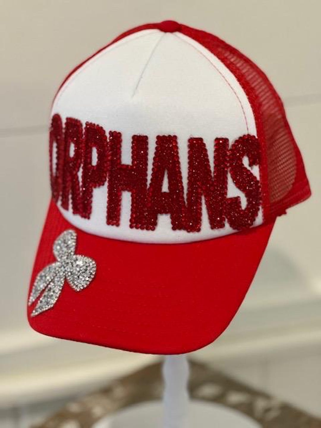 Team Mascot Hat,trucker Hat,team Logo Hat,bedazzled Hat,rhinestone ...