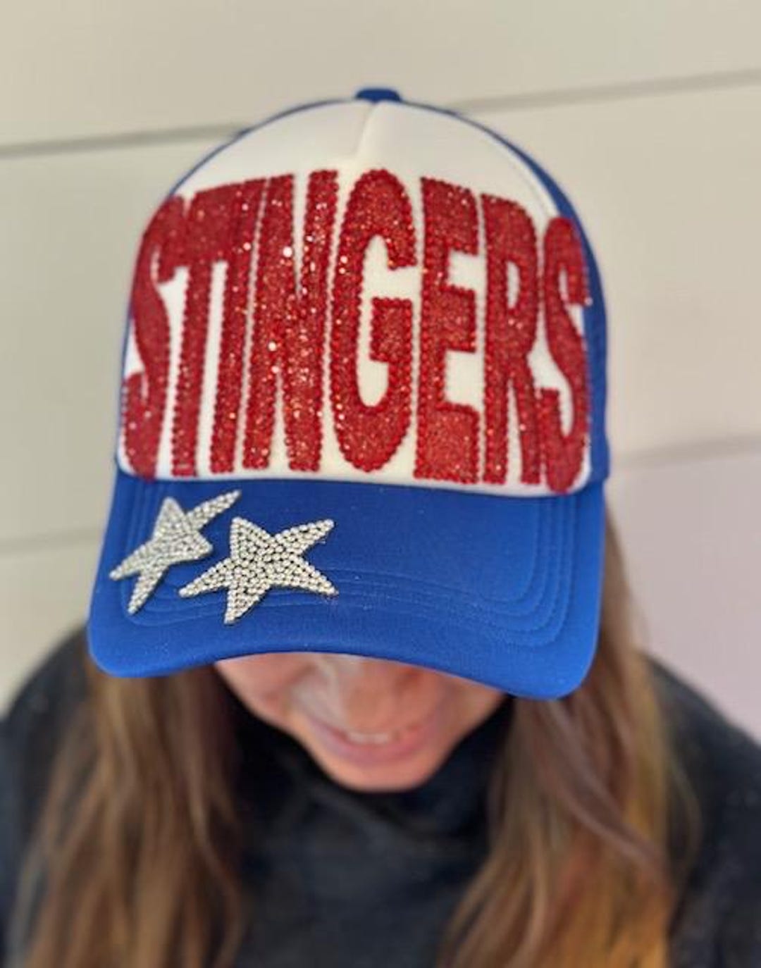 Team Mascot Hat,trucker Hat,team Logo Hat, Dance Hat,rhinestone Mascot ...