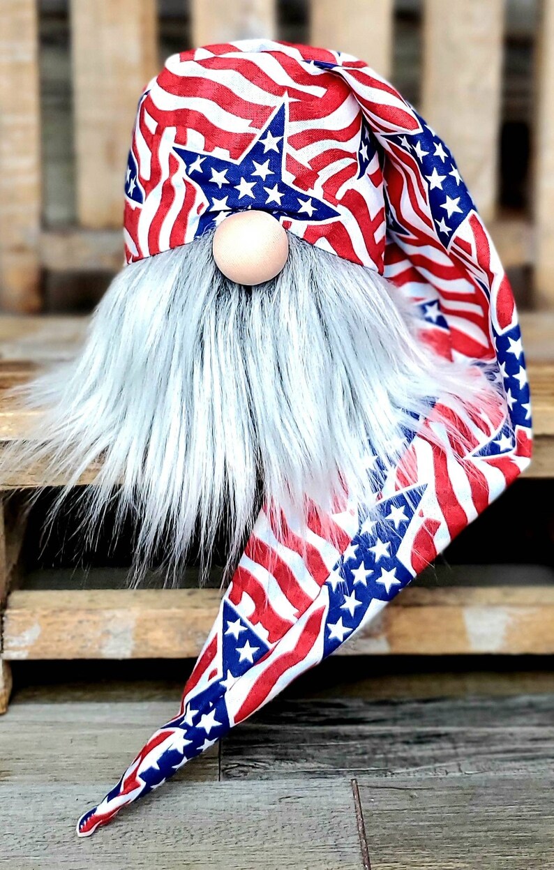 Stars and Stripes Gnome American Flag Gnome Red White and - Etsy