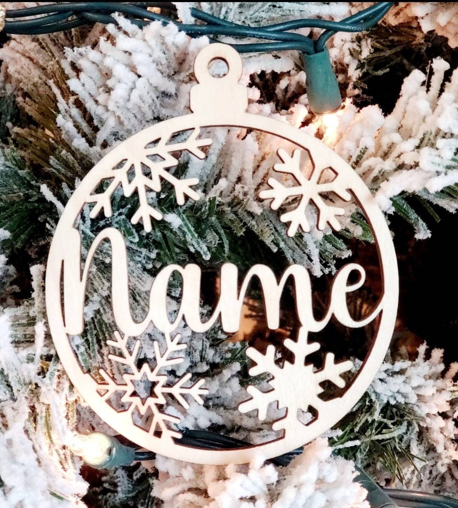 Custom Snowflake Christmas Ornament Personalized Laser Cut - Etsy