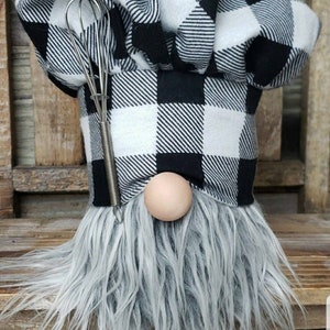 Black Buffalo Plaid Chef Gnome, Black Buffalo Plaid Wood Bead Garland ...