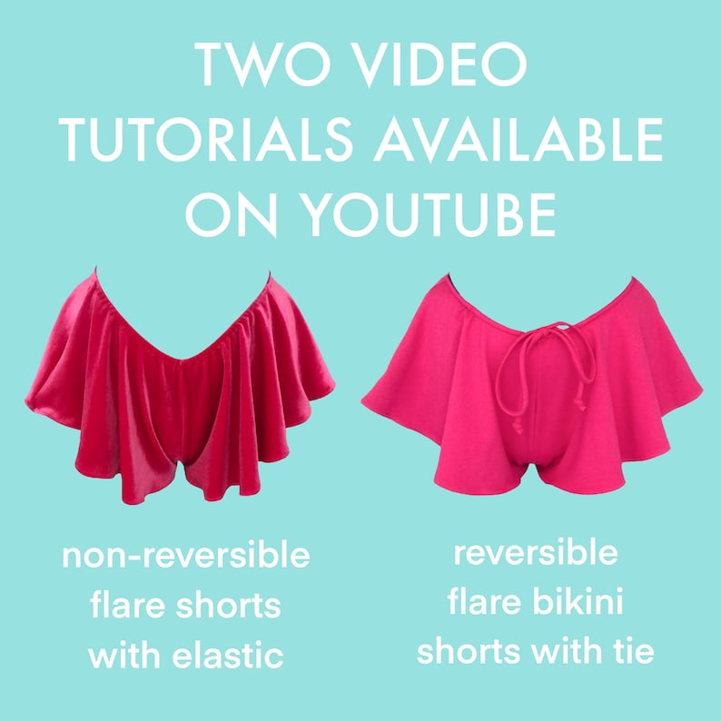 PATTERN Flare Shorts high Rise Extra Cheeky XS-XXL - Etsy