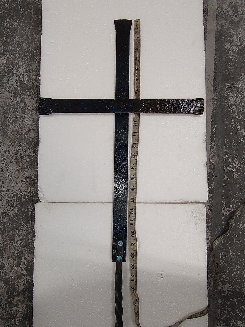 Blacksmith Large Hand Forged Memorial Cross Hand Forged - Etsy