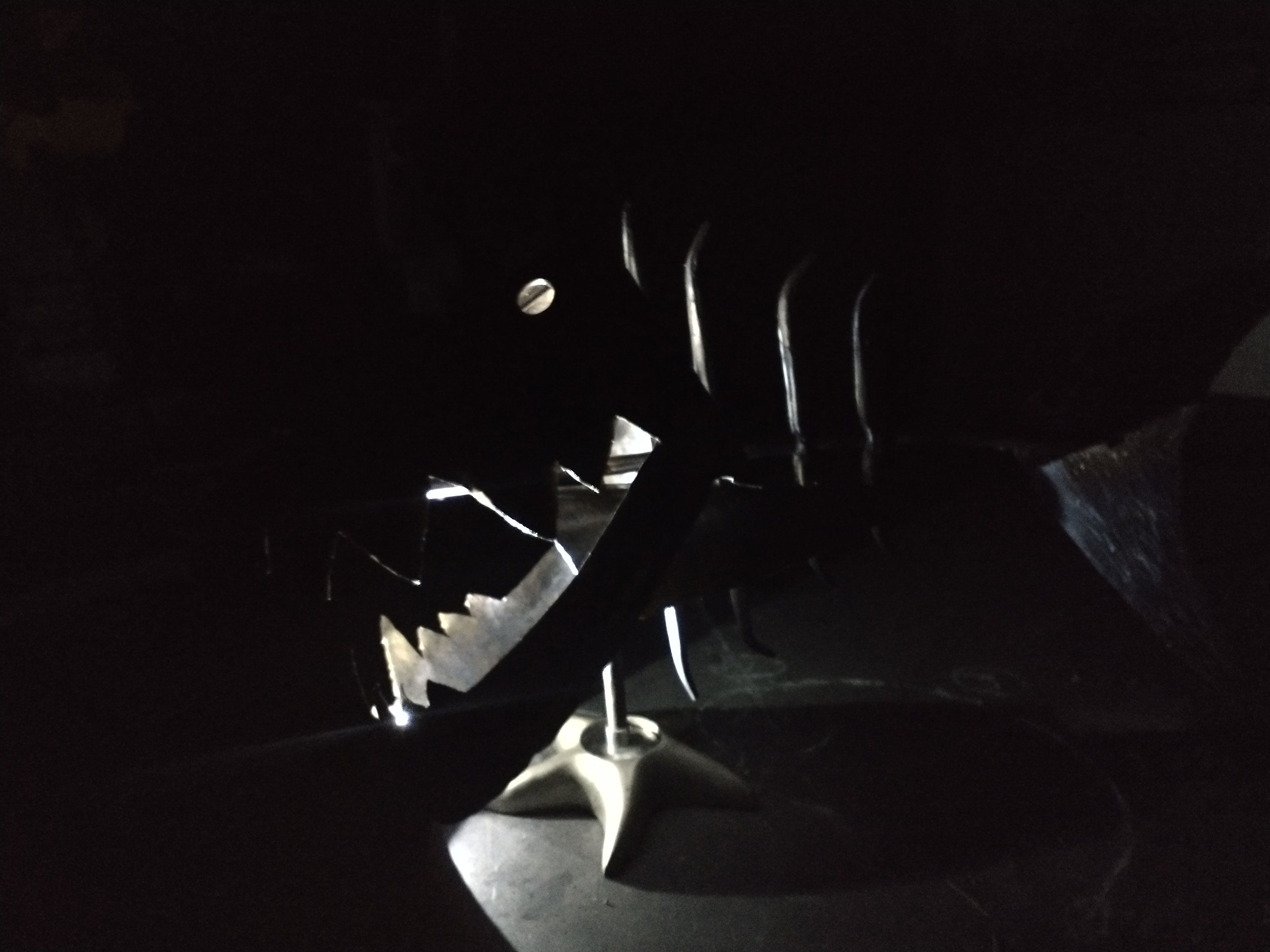 Blacksmith Hand Forged Angler Fish Skeleton Sculpture by the Town ...