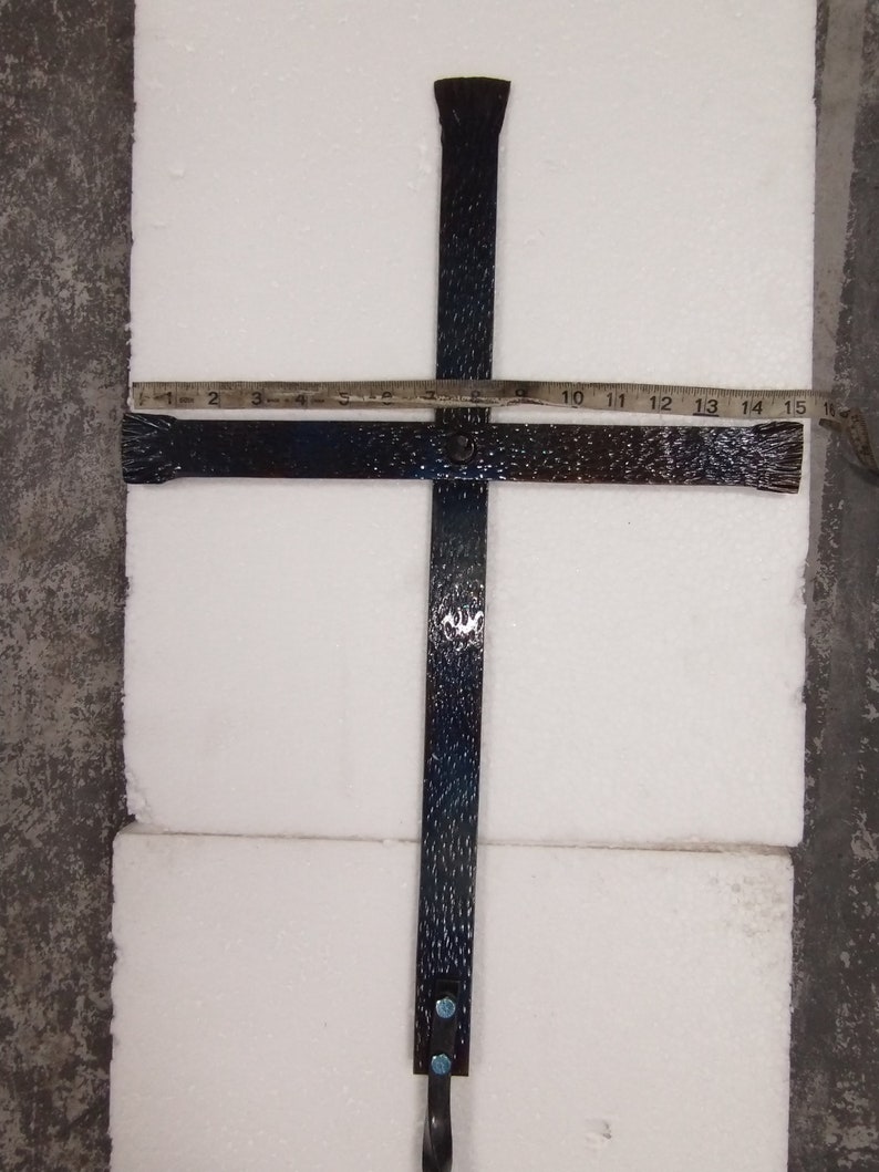 Blacksmith Large Hand Forged Memorial Cross Hand Forged - Etsy