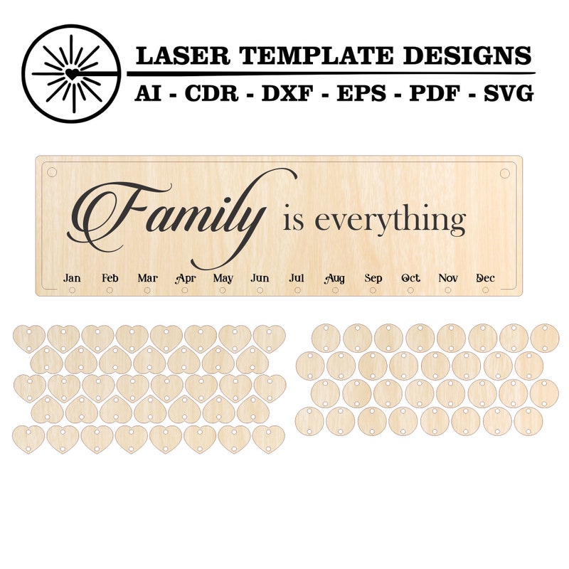 Birthday Calendar Svg - Etsy