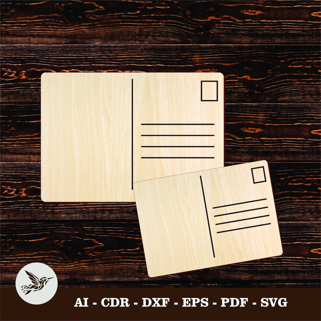 Blank Postcards - Laser Cut Template Files for Wood, Acrylic or Leather ...