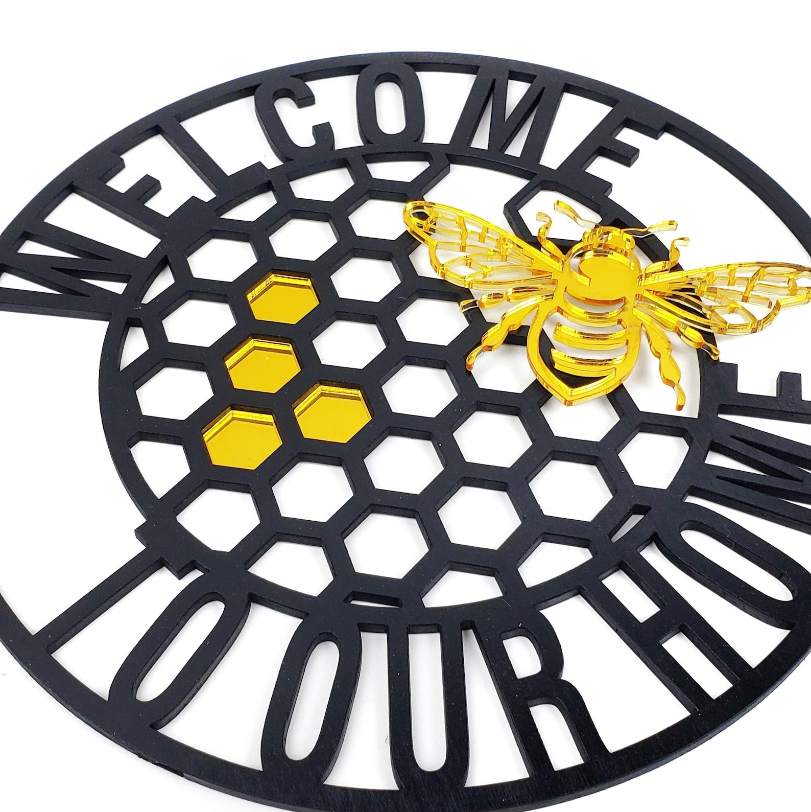 Signs - Welcome to Our Home, Honey Comb, Bee Digital Laser Cut Template ...