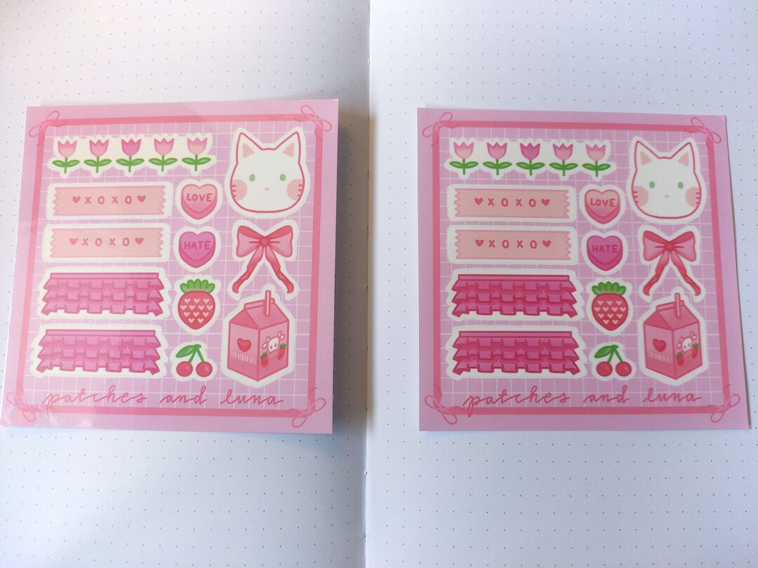 DDLC Natsuki Sticker Sheet | Stationery for Planners, Bullet Journals ...