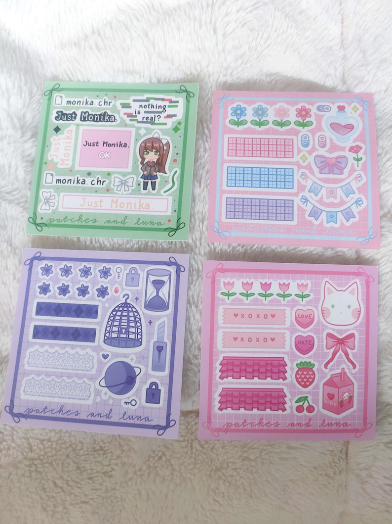 DDLC Sticker Sheet | B Grade - Etsy