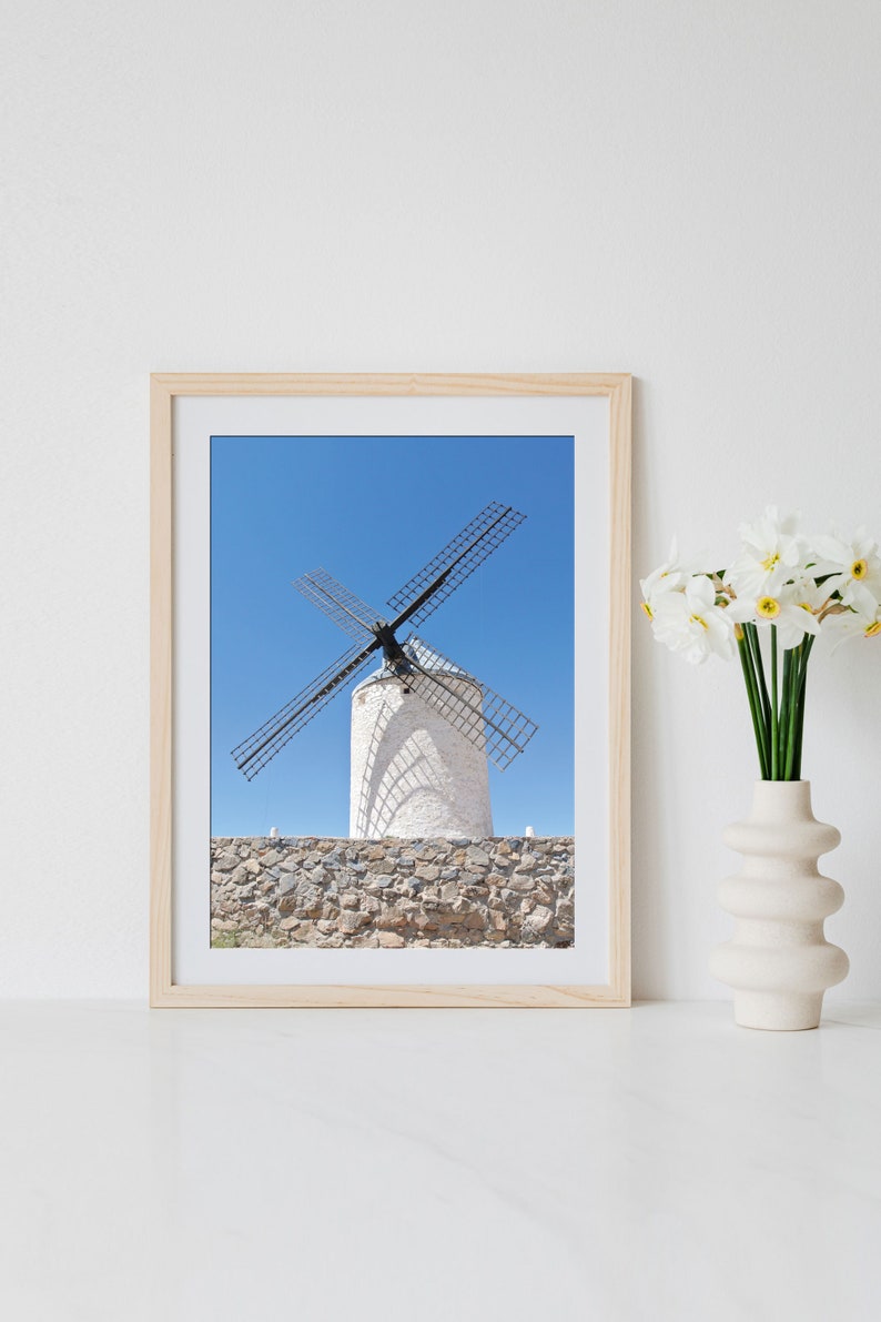 Windmill Print, Europe Photography Wall Decor, Downloadable Prints ...