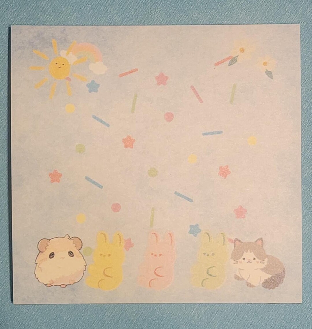 Fluffy Fun Summer Post It Notes - Etsy