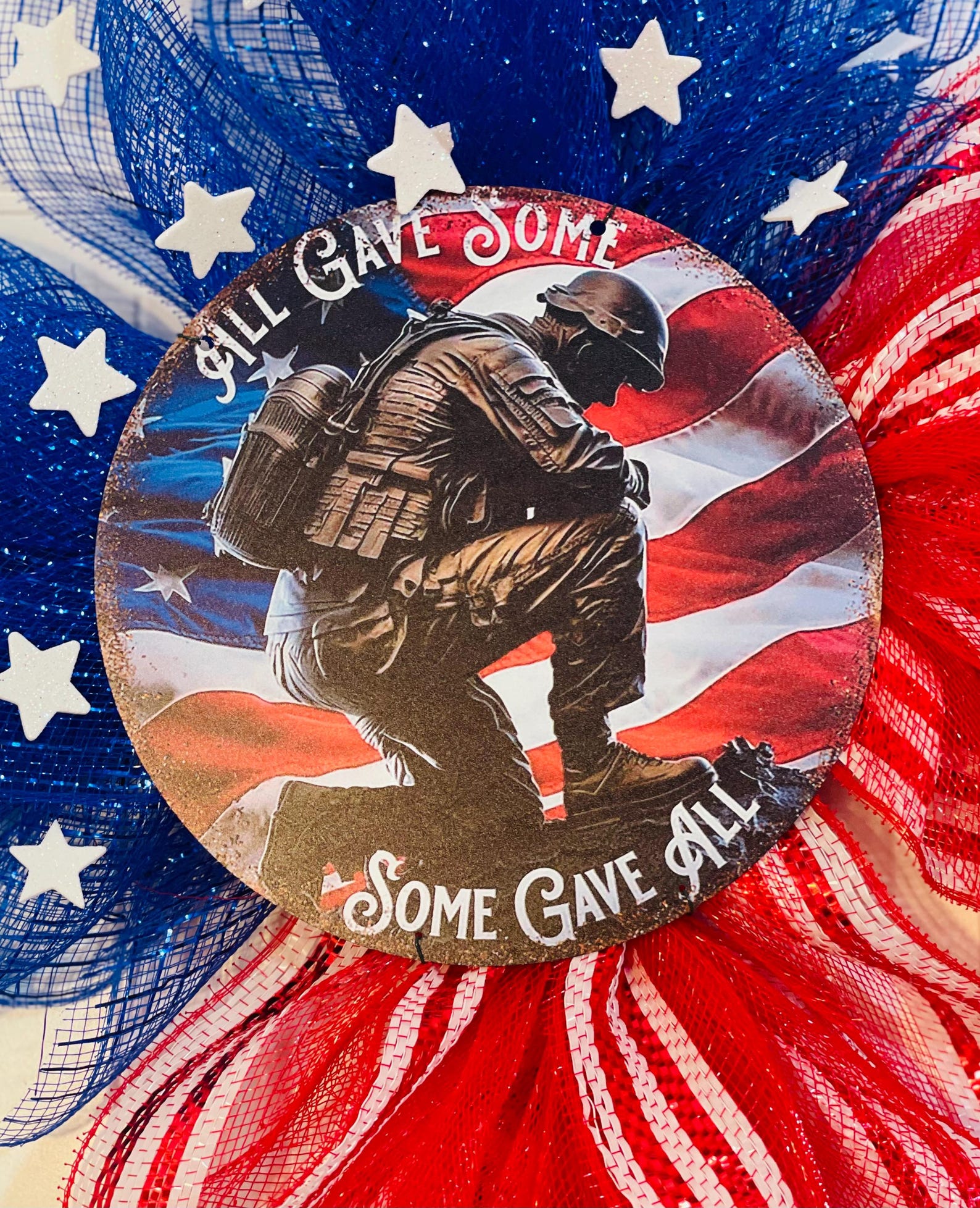 Patriotic "all Gave Some, Some Gave All" Memorial Wreath - Veterans Day ...