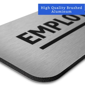 Employees Only Sign (brushed Aluminum 9 in X 3 In) - Employee Only Sign ...