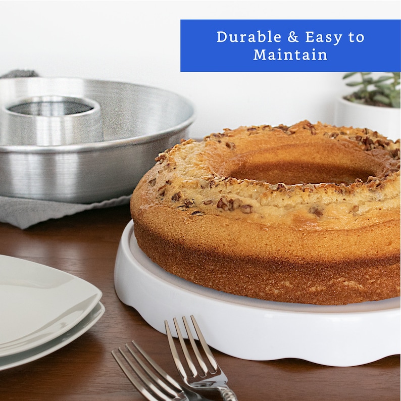 Aluminum Cake Ring Pan (11.2 In) - Tube Pan for Baking Pound Cake ...