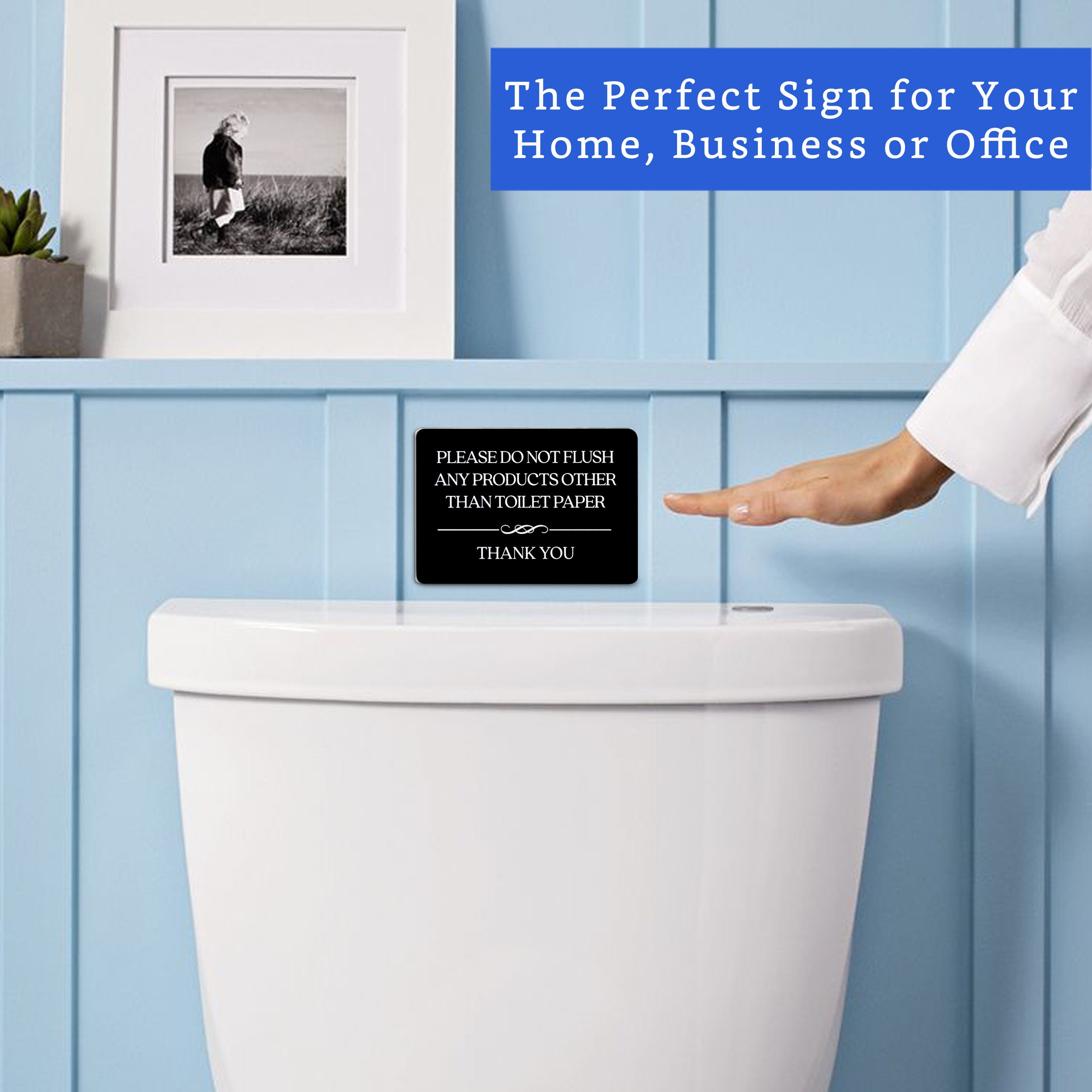 Do Not Flush Toilet Sign black Acrylic 5 X 3.5 In Flush - Etsy