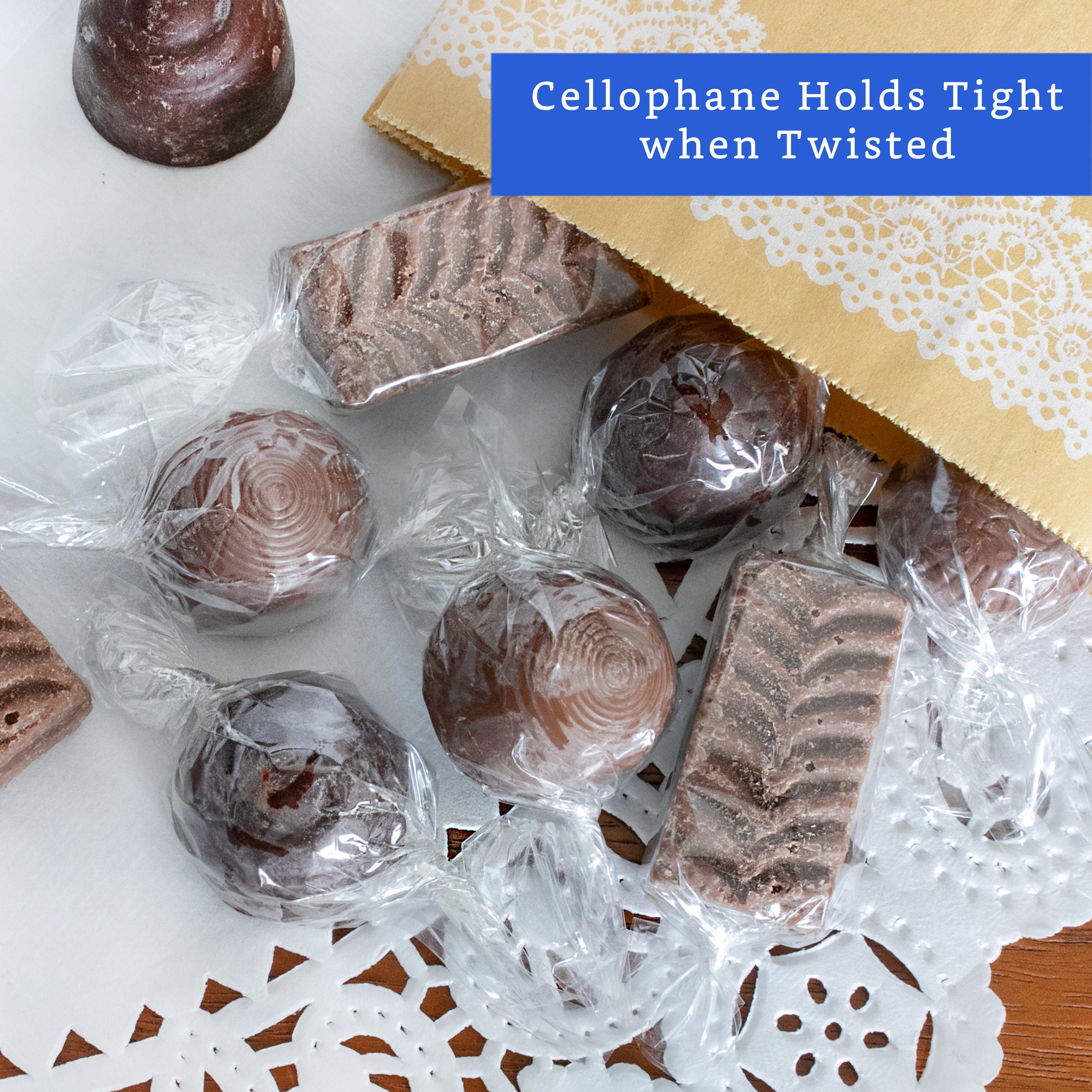 Clear Candy Wrappers for Caramels (300 Pcs 5 X 5 Inches) - Natural ...