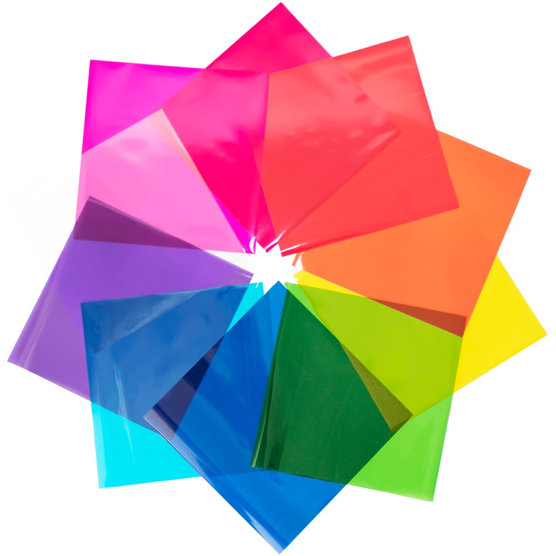 210 Pcs Cello Sheets 8 X 8 in 10 Colors Assorted Value Pack - Etsy