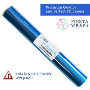 200 Ft Blue Cellophane Wrap Roll (16 in X 200 Ft) - Colored Cellophane ...
