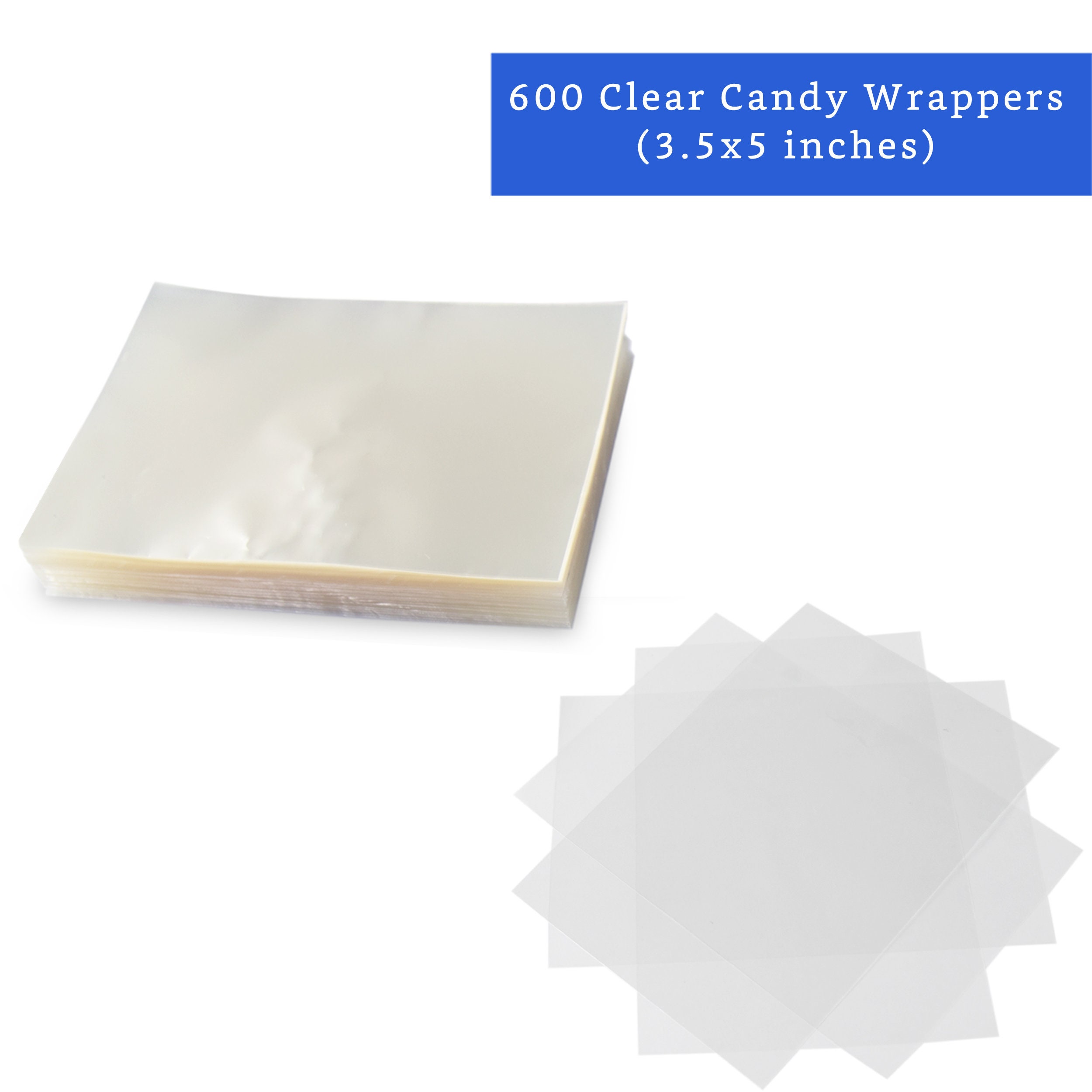 Clear Candy Wrappers for Caramels (600 Pcs 3.5 X 5 Inches) - Natural ...
