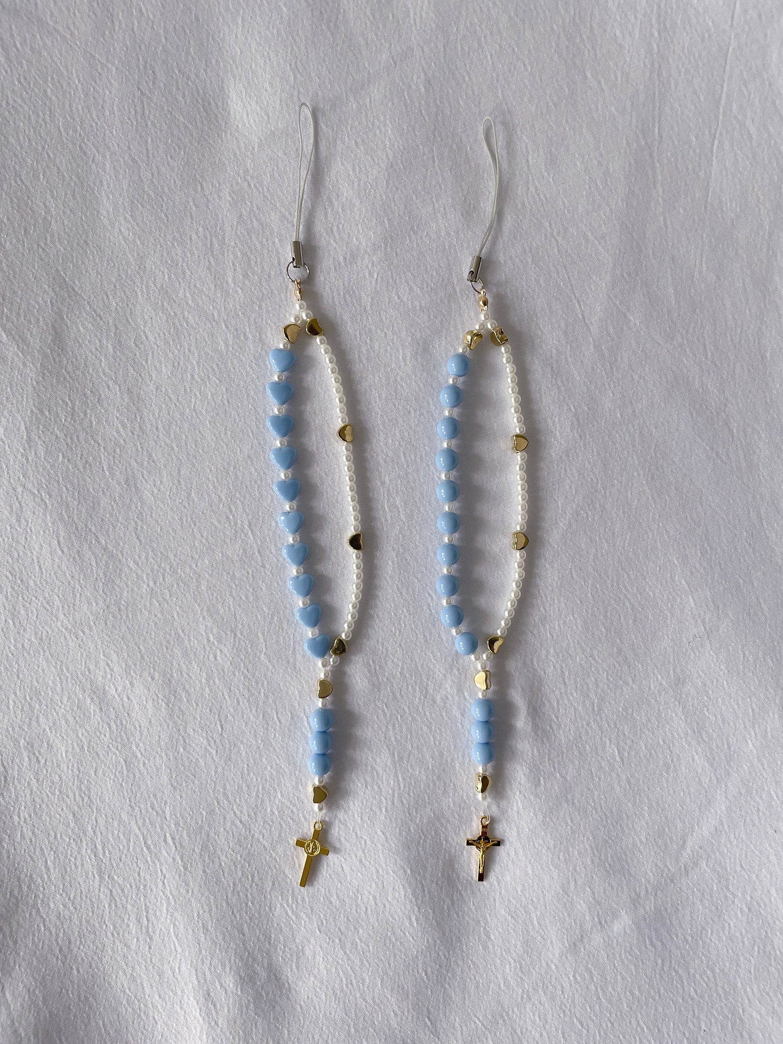 Cute Catholic Rosary Phone Charm Cloud Blue Rosary for Phone Rosary for ...