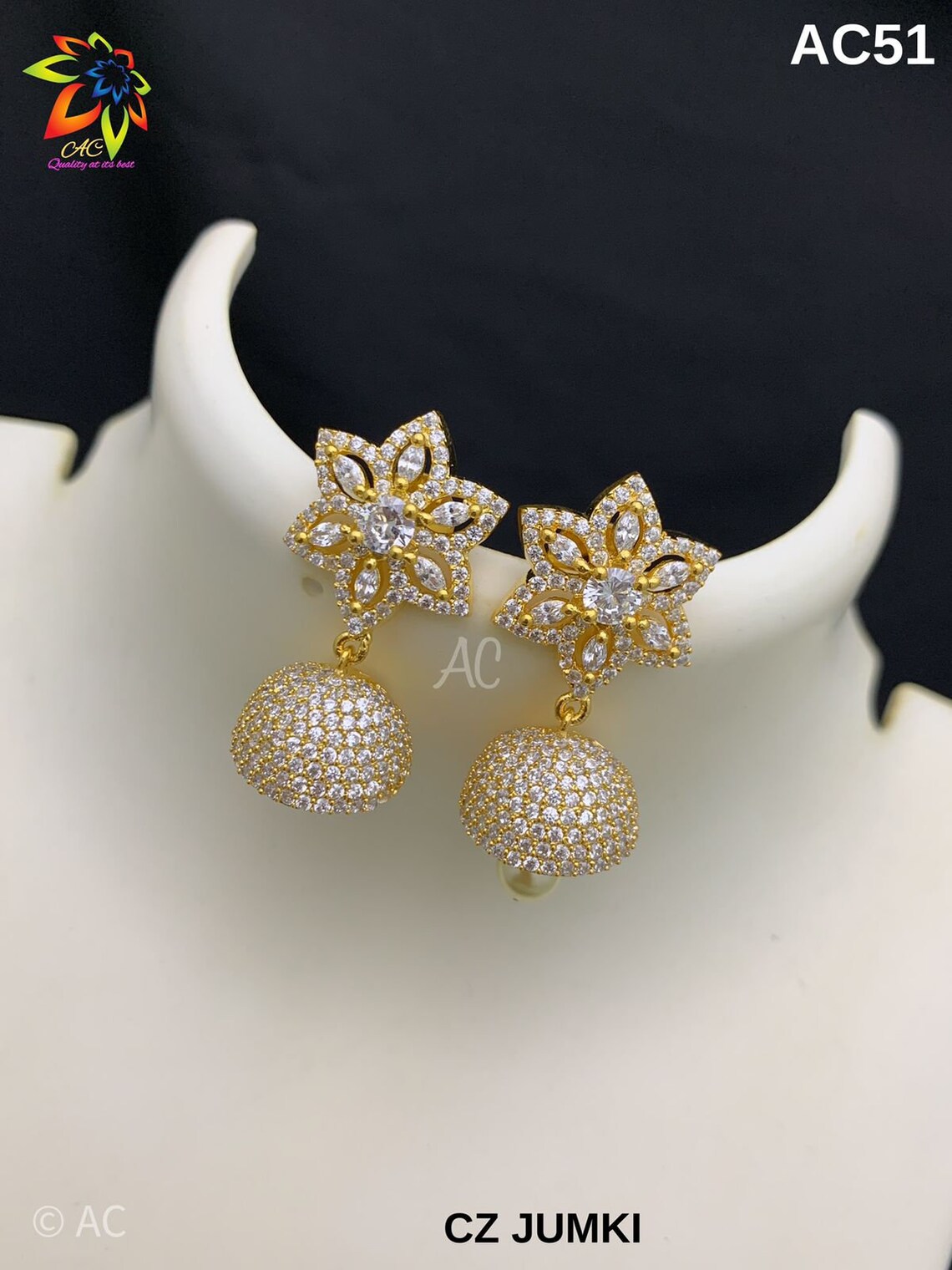 Gold Finish Jumki Set Indian Jewellery Jimiki Set Indian - Etsy UK