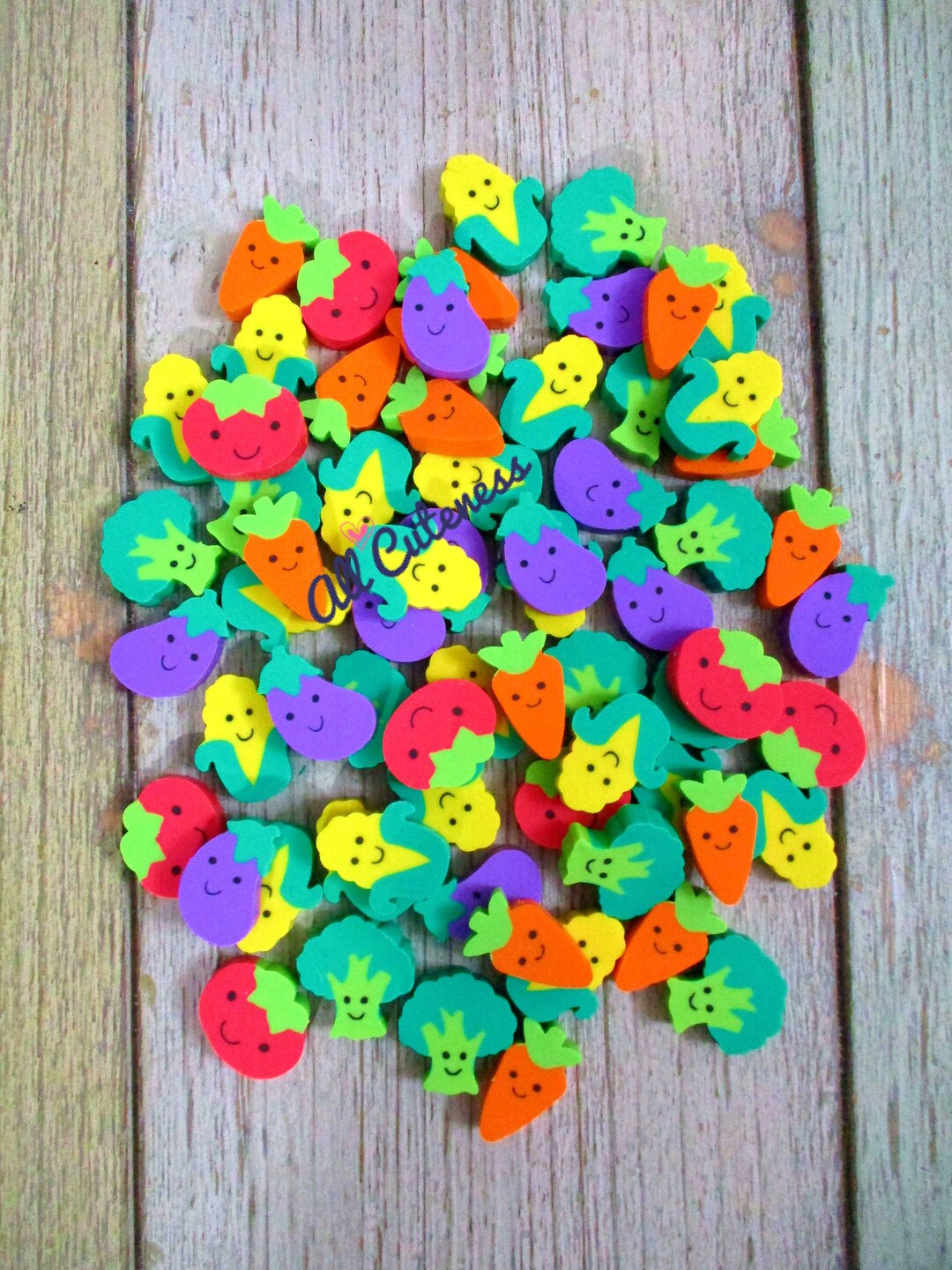 Cute Vegetable Mini Erasers, Kawaii Food Erasers Mix Kids Party Favors ...