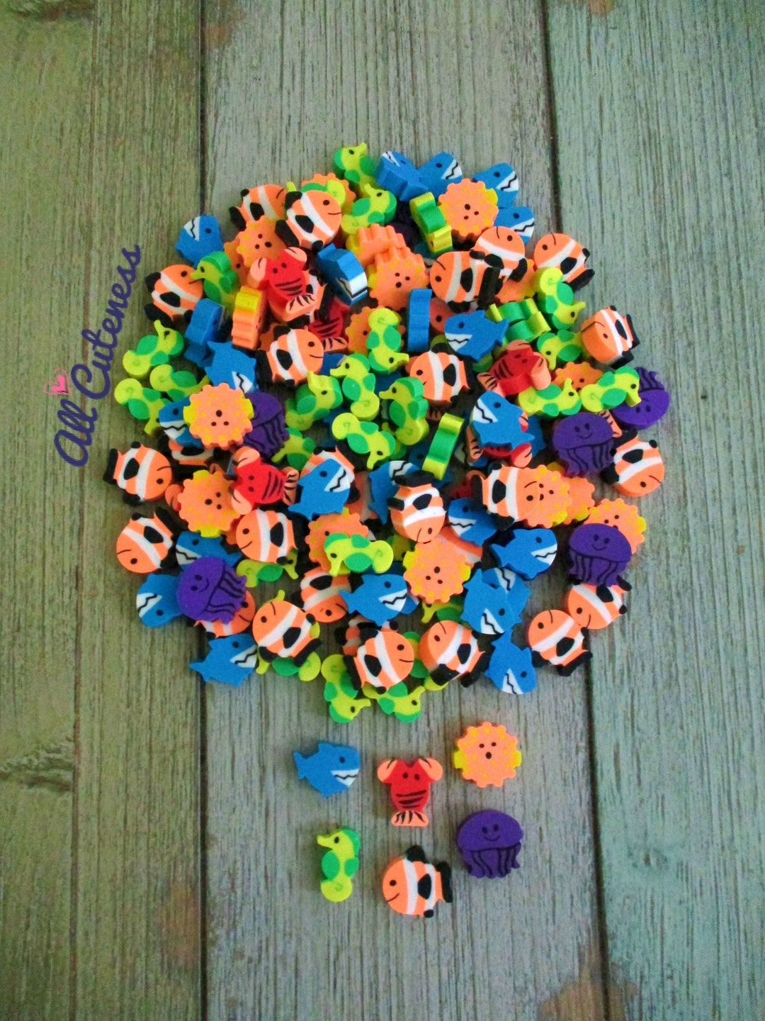 Sea Life Mini Erasers - Etsy