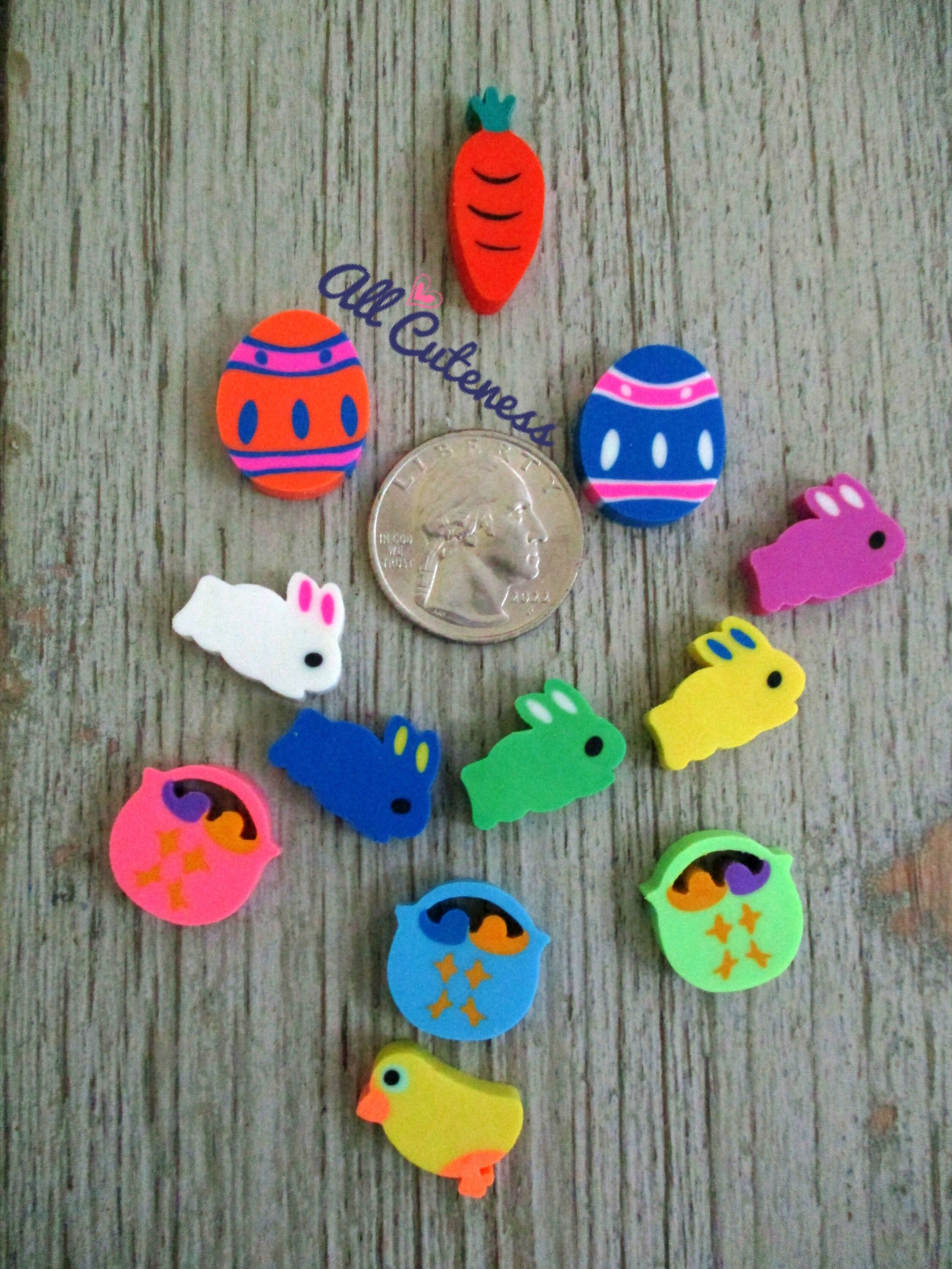 Colorful Assorted Easter Mini Erasers - Etsy