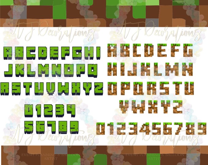 Minecraft letters - Etsy