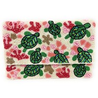 Beaded Sea Turtle Bag, Turtle Shoulder Purse, Handmade Beaded Clutch ...