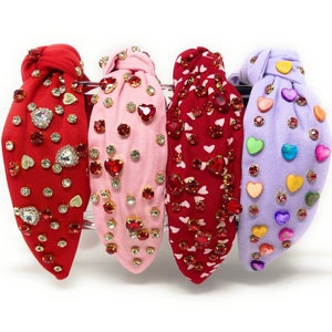 Heart Knot Headbands, Valentines Day Headbands, Valentines Knot ...