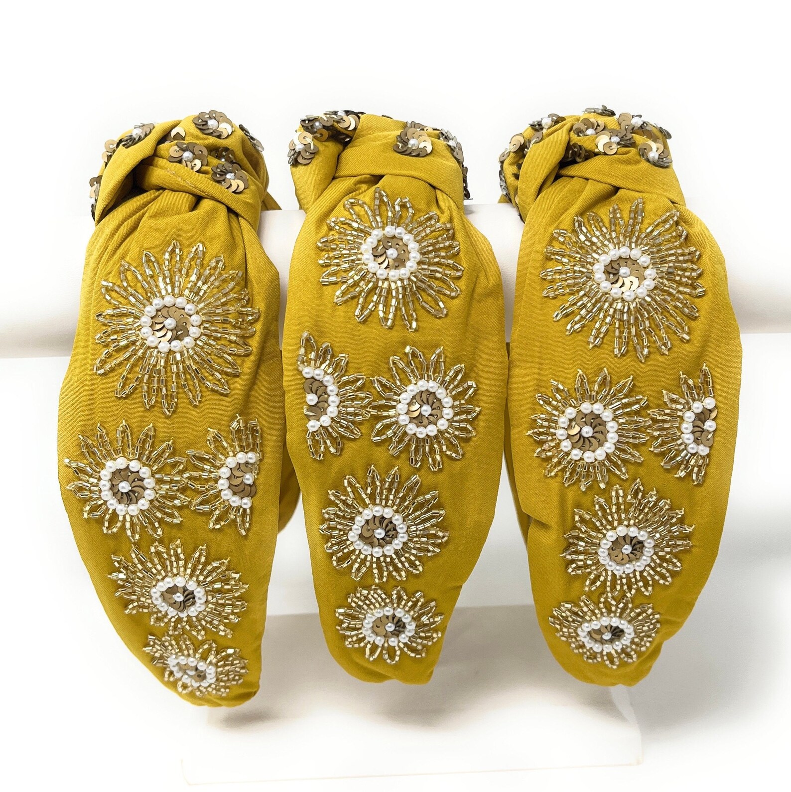 Hand Bead Knotted Headband, Knotted Headband, Wide Knot Headband ...