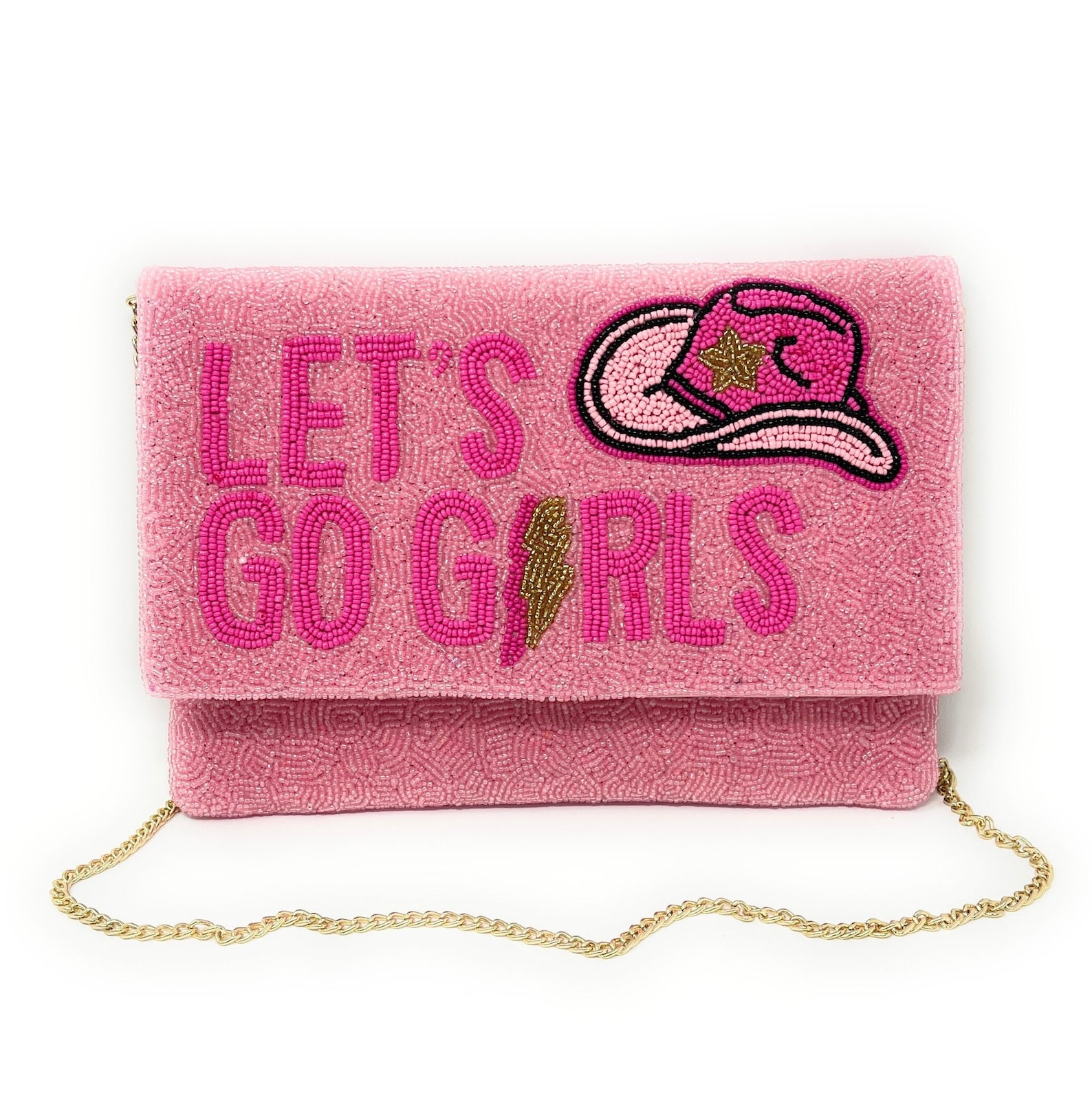 LET'S GO GIRLS Beaded Clutch Purse Pink Beaded Clutch - Etsy